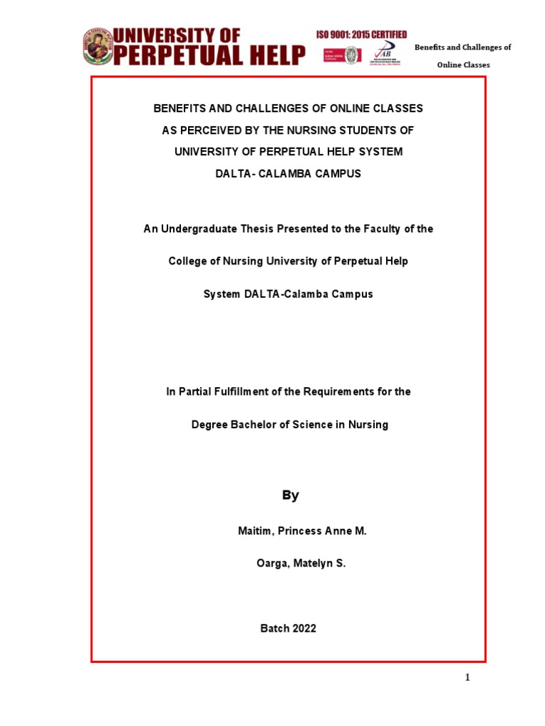 BSN GRP2 Benefits and Challenges of Online Class | PDF | Educational Technology | Teaching Method