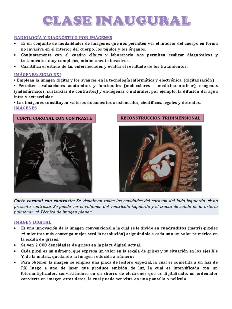 Semana 1 Clase Inaugural Radiología | PDF | Tomografía de emisión de positrones | Rayo X