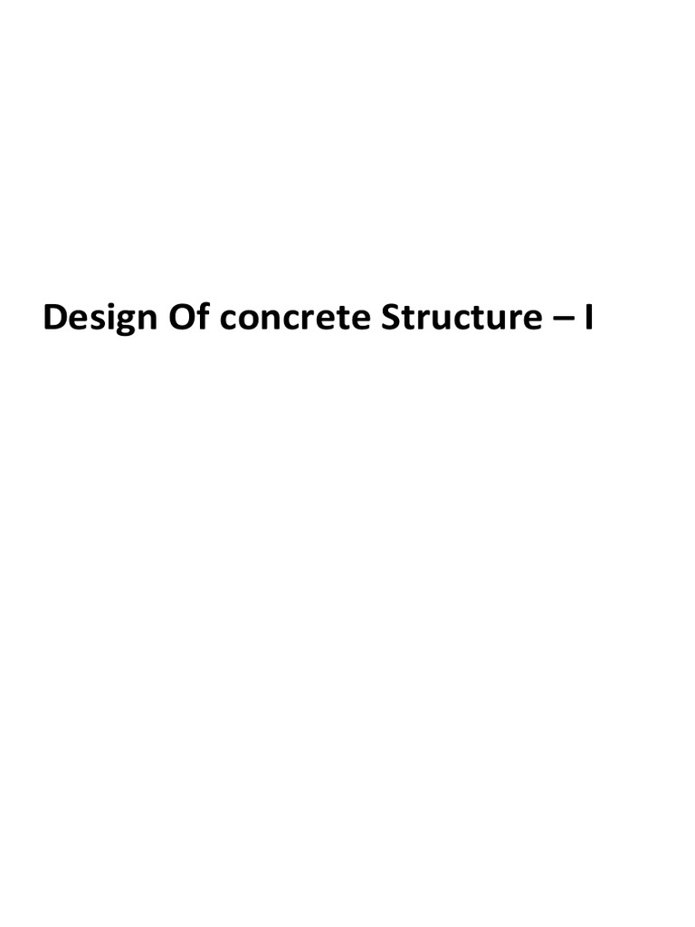 Design of Concrete Structure - I | PDF | Beam (Structure) | Bending