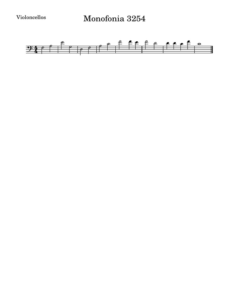 20 Monofonia 3254-Violoncellos | PDF