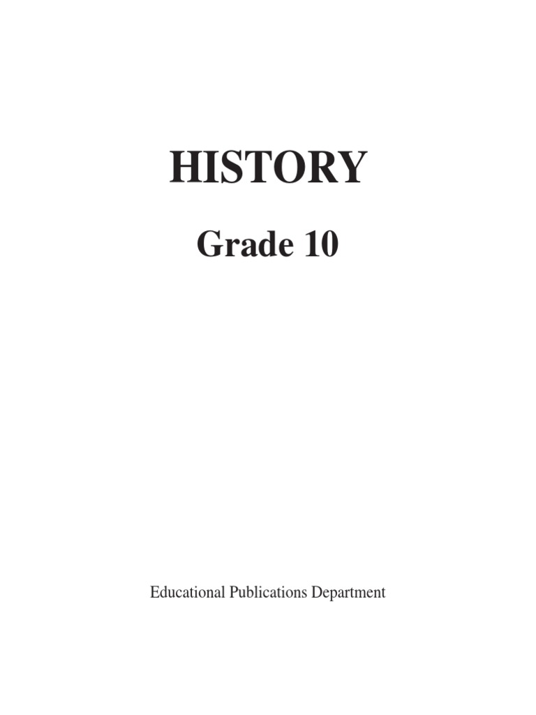 Grade 10 History Teacher Guide