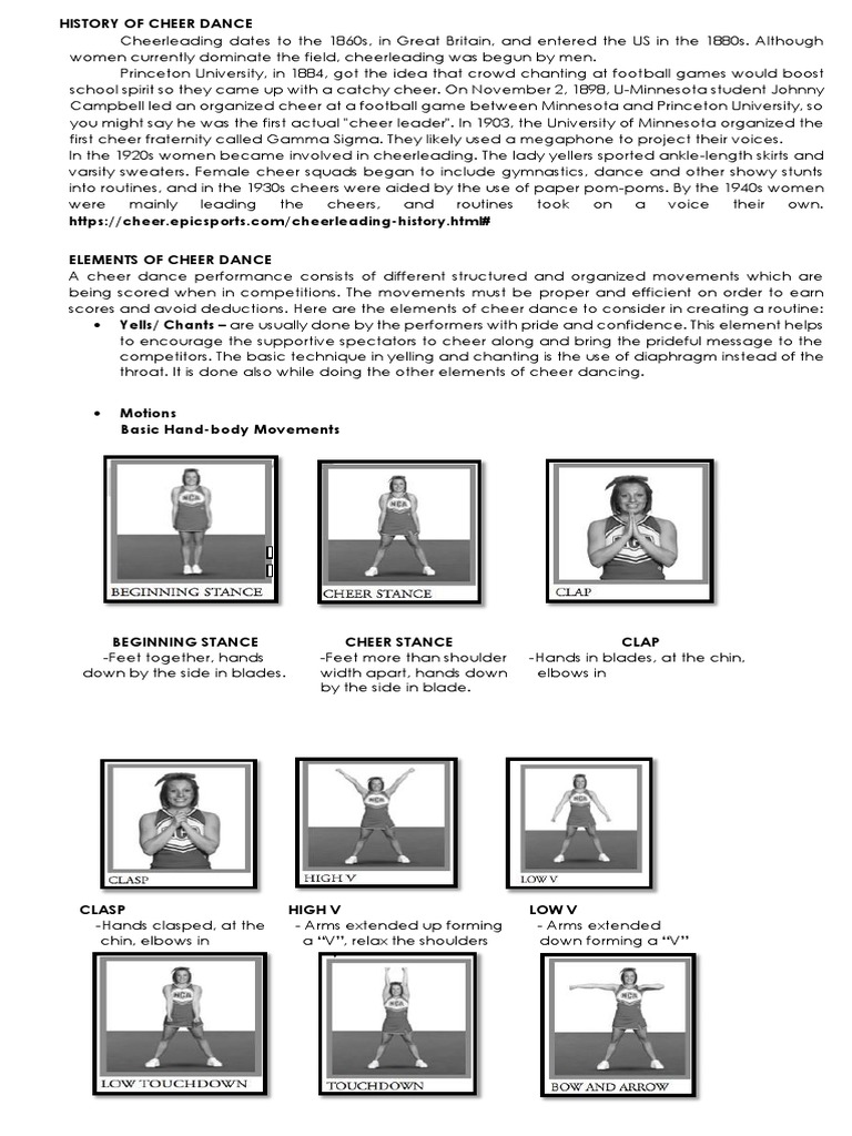History of Cheer Dance | Download Free PDF | Cheerleading