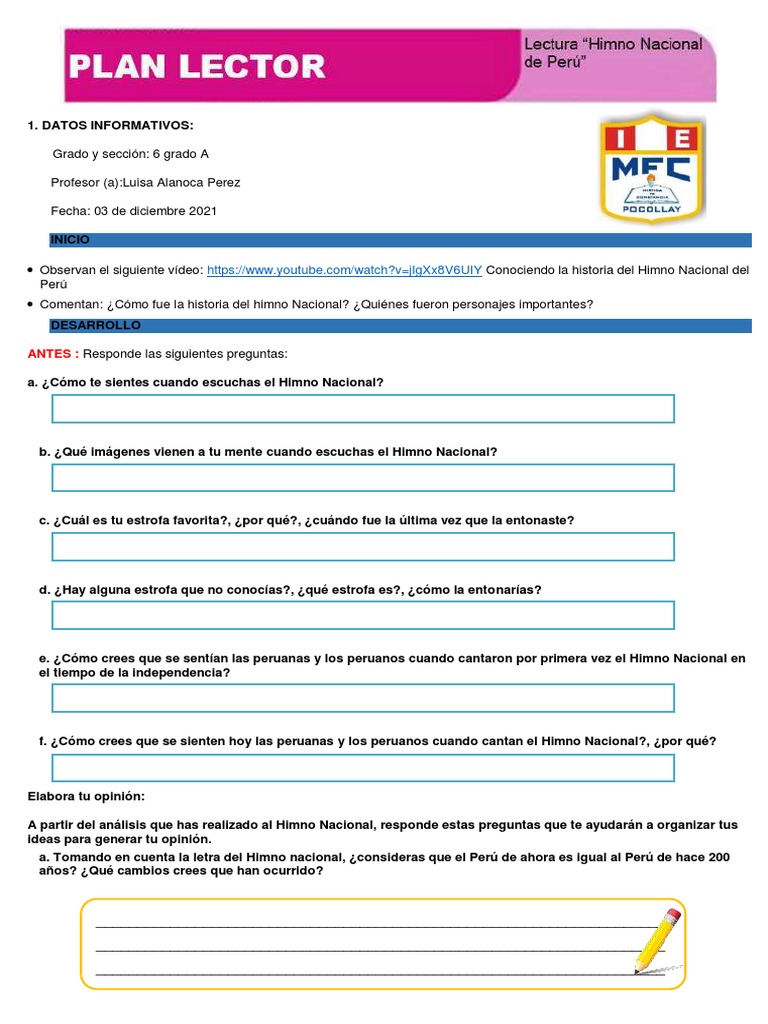 Plan Lector 3 | PDF | Ciencias sociales | Estudios de idiomas extranjeros