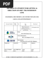 Stringing Method Statement | PDF | Insulator (Electricity) | Electric ...
