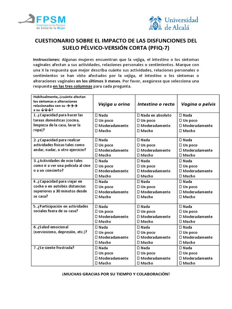 Pfiq-7 Ve FPSM | PDF | Vejiga urinaria | Urología