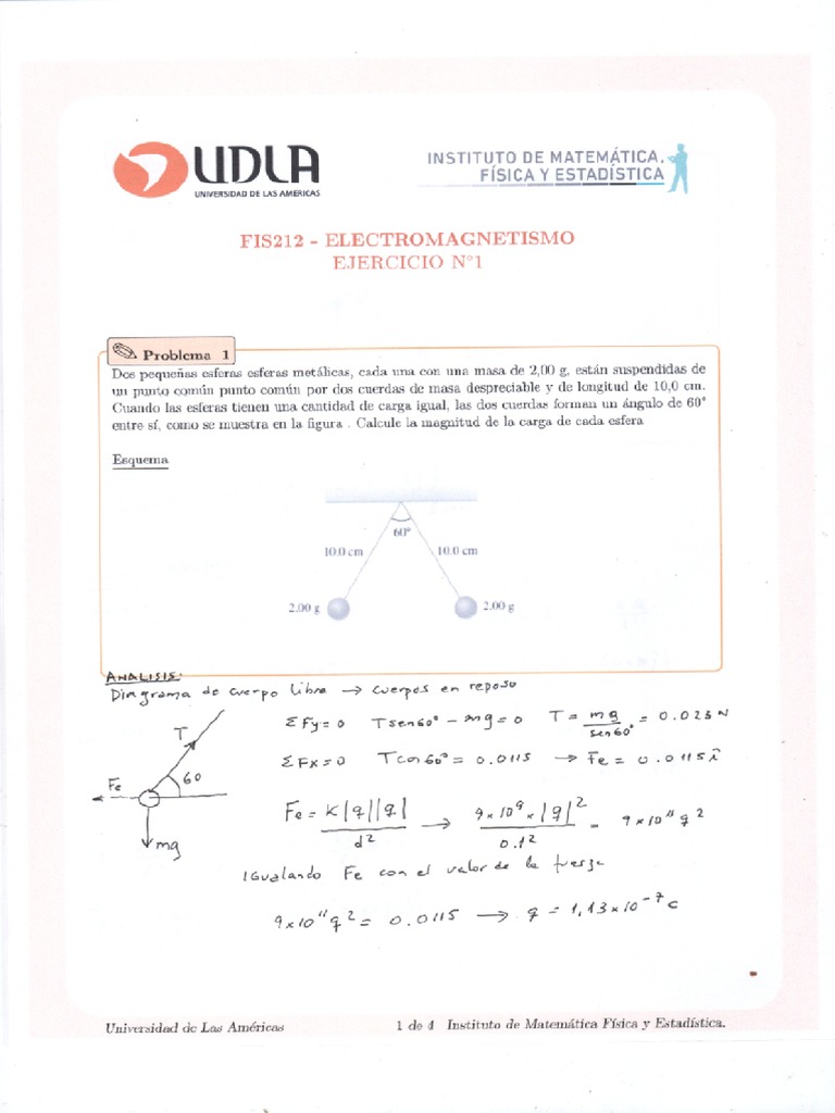 Ejercicio1 Electromagnetismo Resuelto | PDF