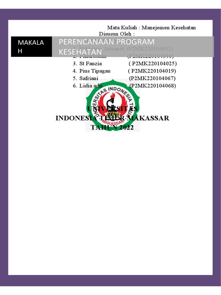Makalah Perencanaan Program | PDF | Bisnis