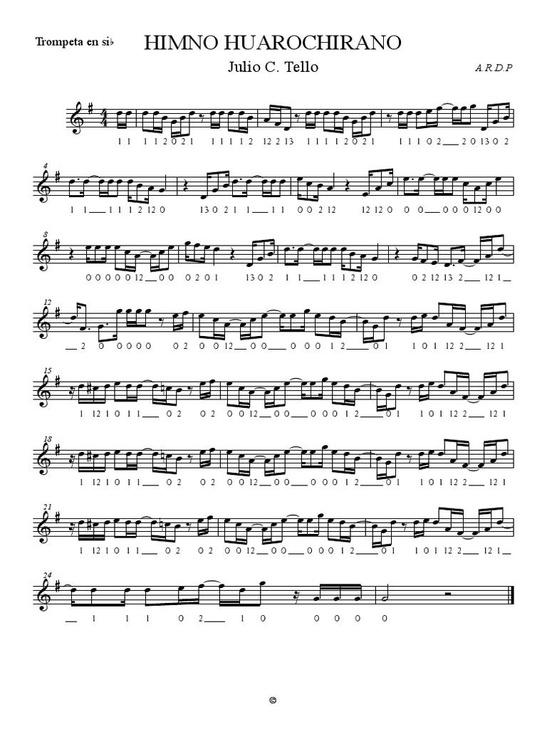 Himno Huarochirano Trompet | PDF