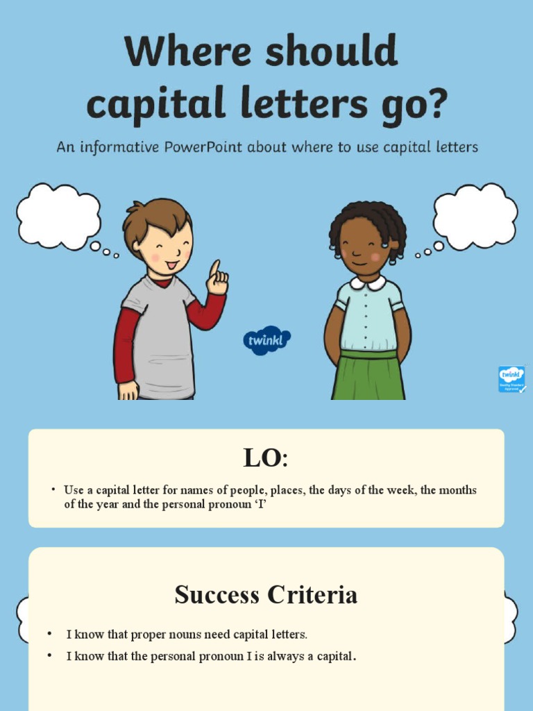 T2 E 854 Where Should Capital Letters Go Lesson Teaching PowerPoint Ver ...