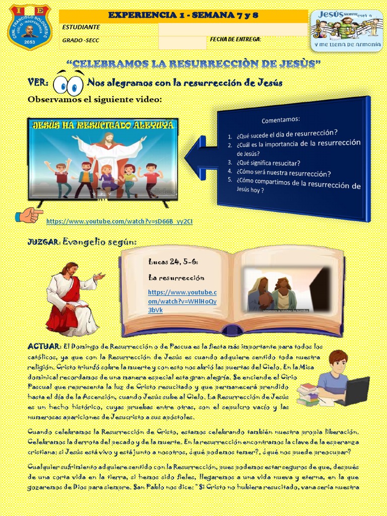 Celebración de la Resurrección de Jesús | PDF | La resurrección de ...