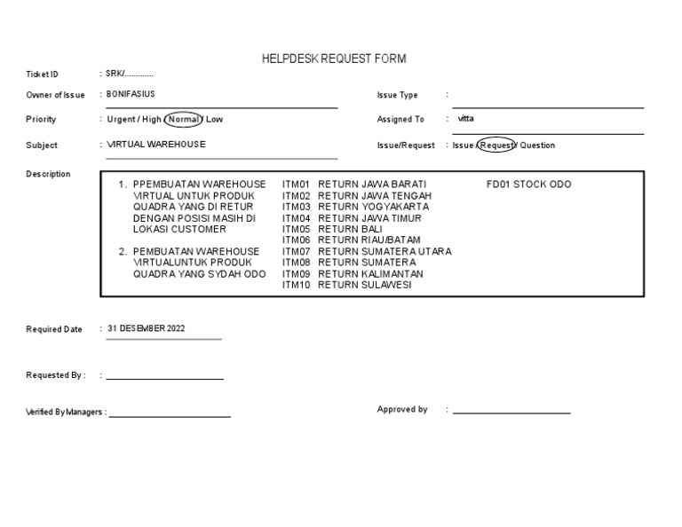 Helpdesk Pak Boni | PDF