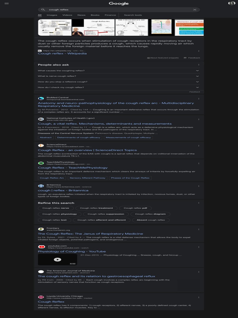 Cough Reflex - Google Search | PDF | Cough | Respiratory System