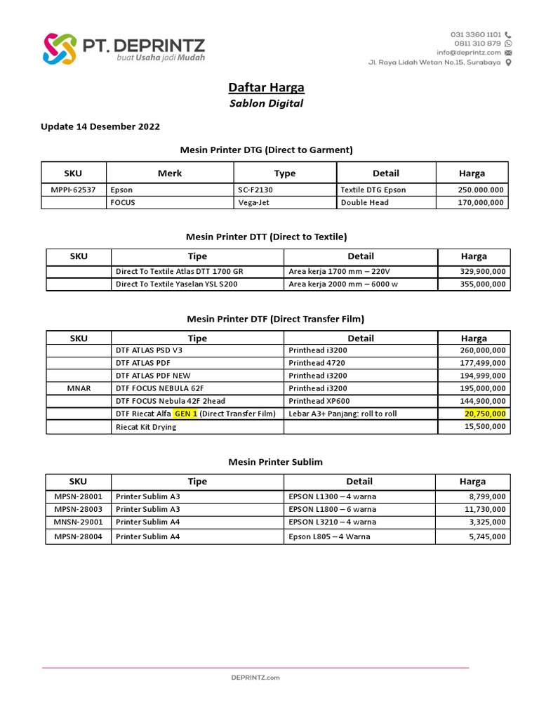 Sablon Digital | PDF | Equipment | Printing