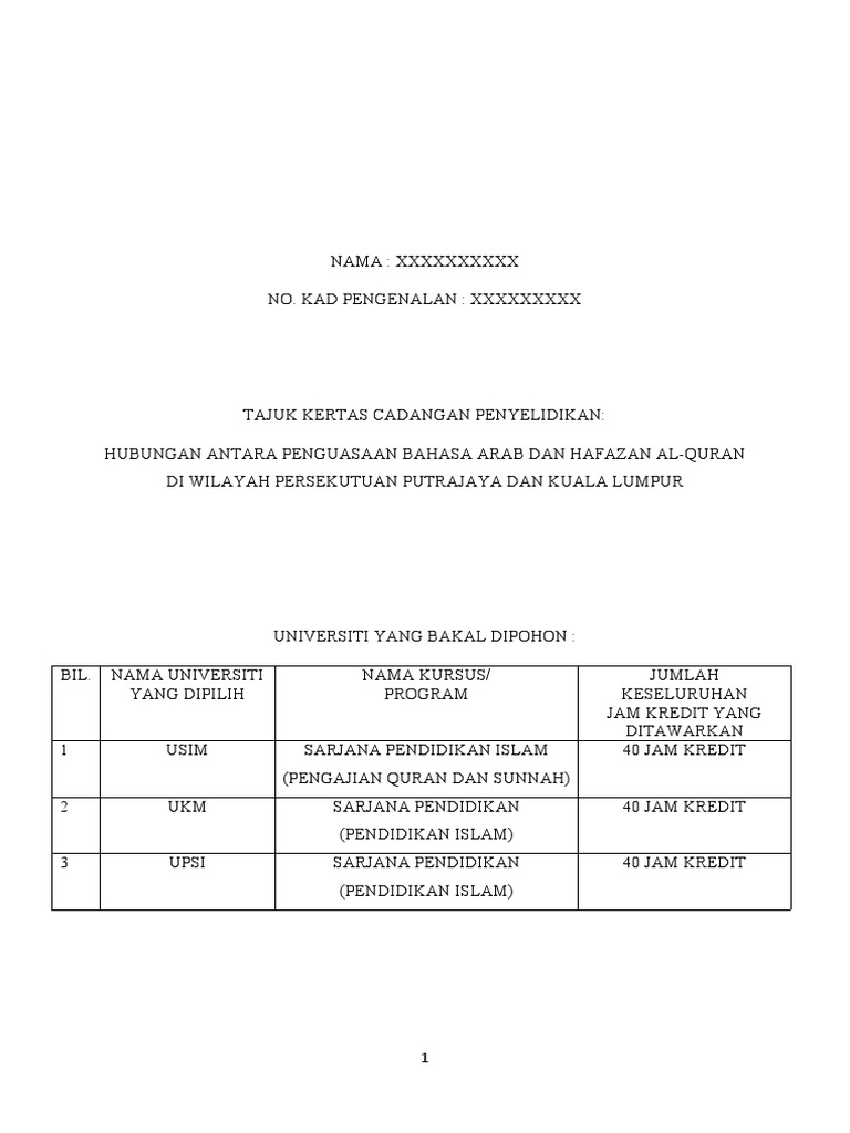 Contoh Proposal Master HLP | PDF