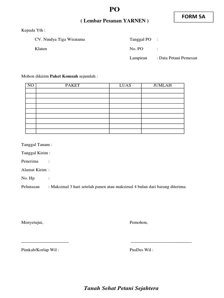 Form PO NEW FIX | PDF