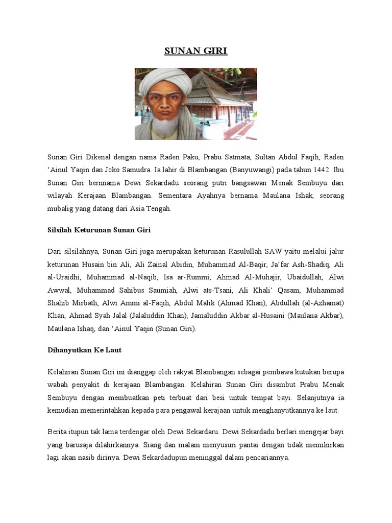Sunan Giri | PDF | Agama & Spiritualitas