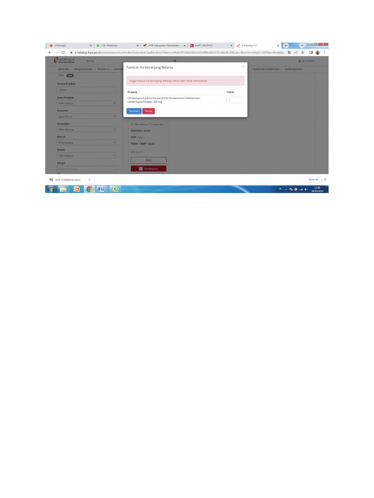 E Katalog Kosong Stok | PDF