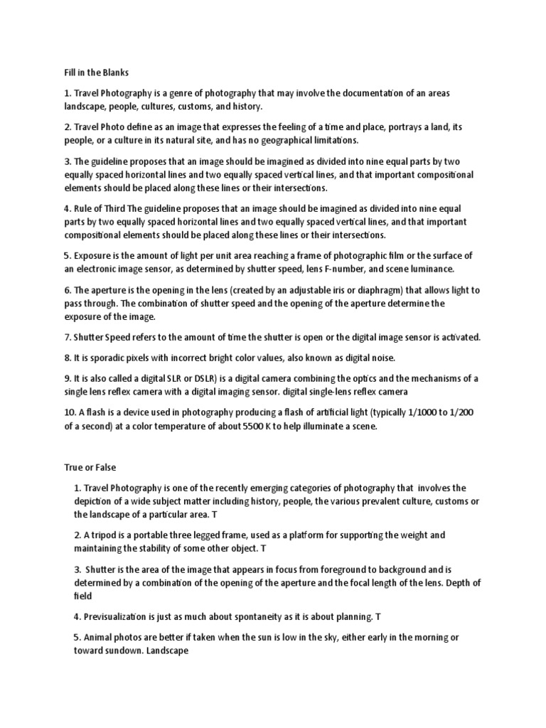 Midterm exam | PDF | Single Lens Reflex Camera | Digital Single Lens ...