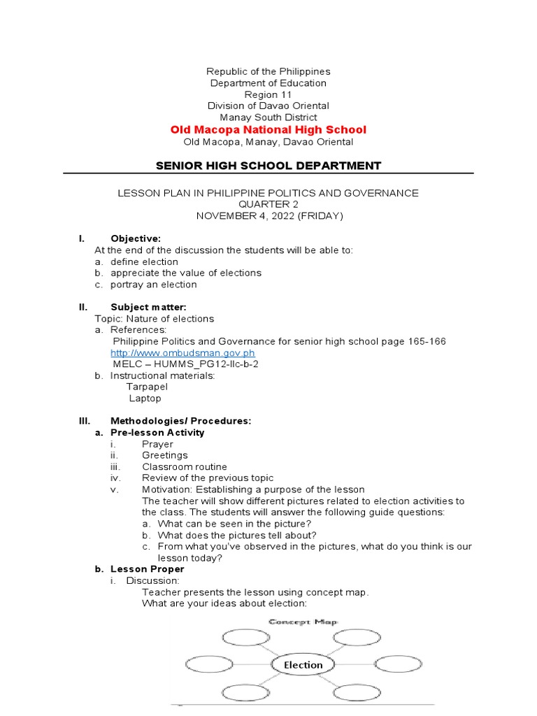 Philippine Political Parties Overview | PDF | Lesson Plan | Elections