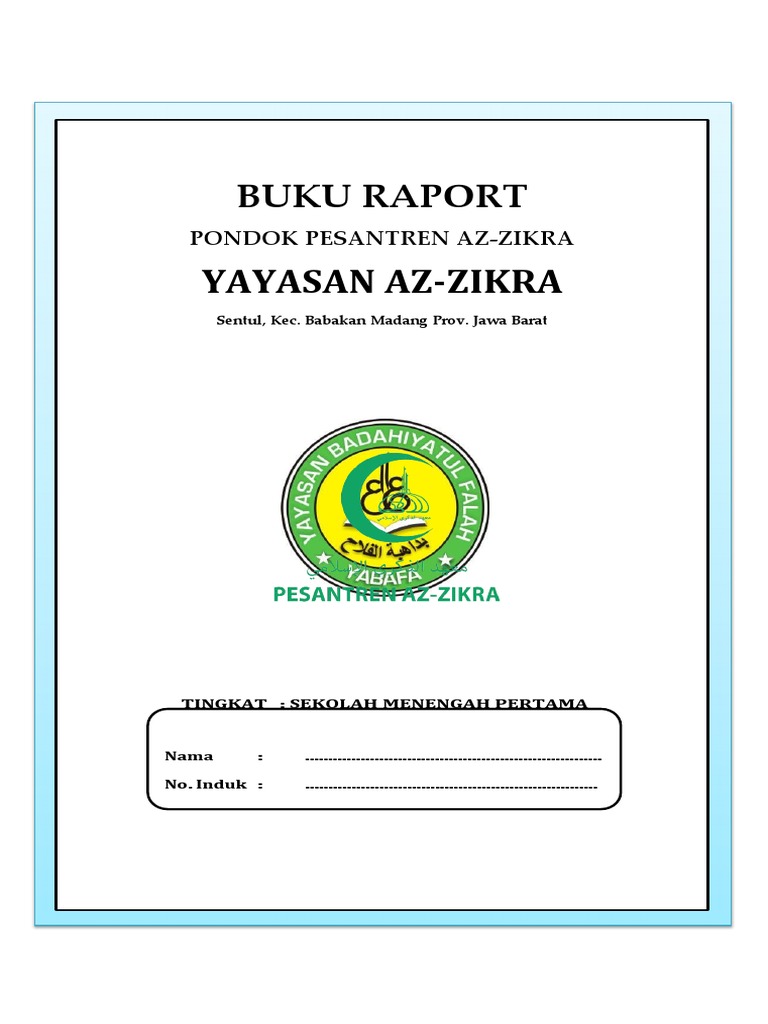Rapot Kepesantrenan Az-Zikra | PDF