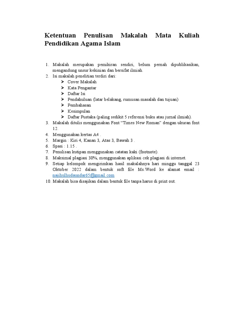 Panduan Penulisan Makalah Pendidikan Agama | PDF | Karier & Perkembangan