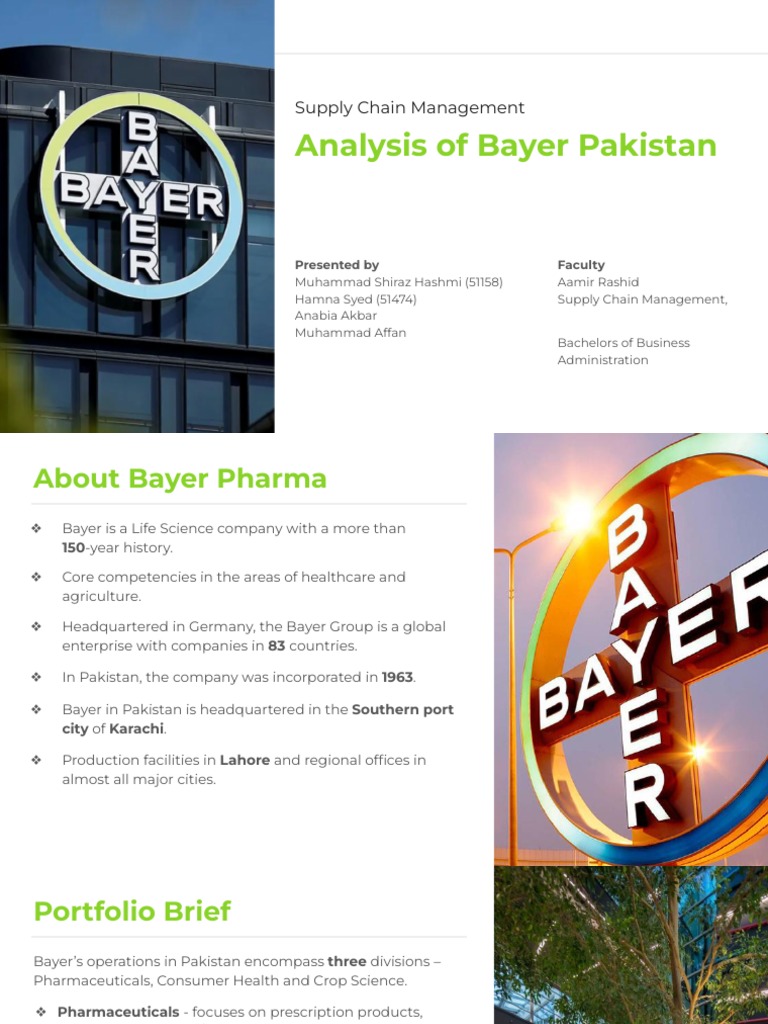 Bayer Pharma Presentation | PDF | Warehouse | Supply Chain
