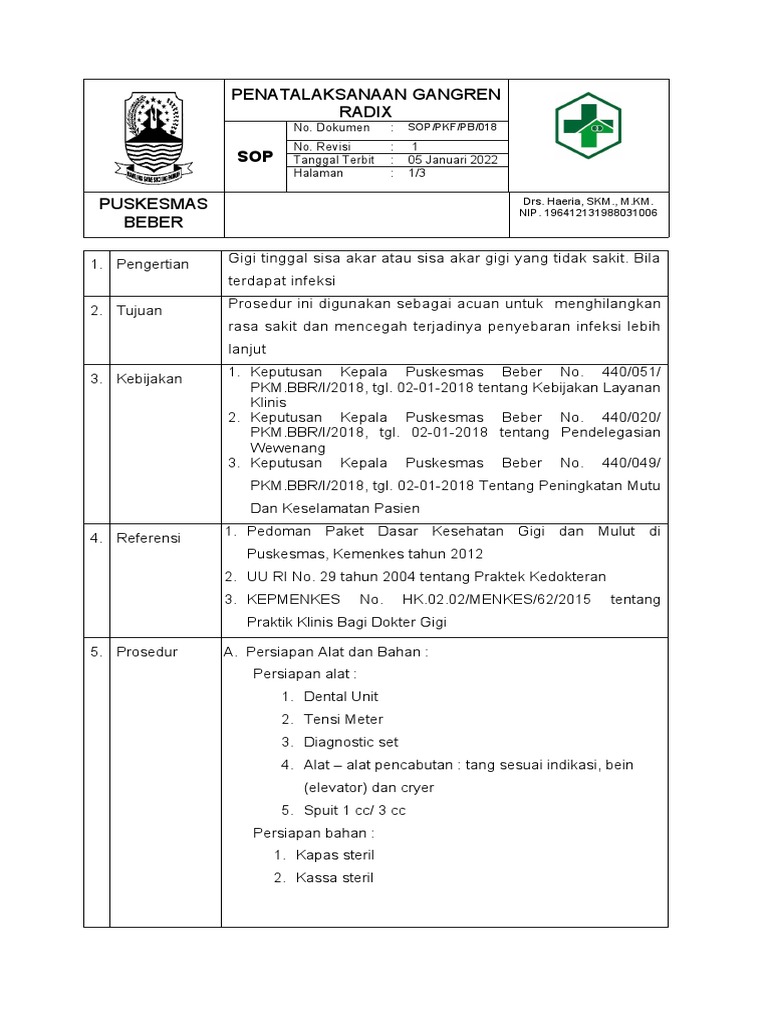 Spo 119 Penatalaksanaan Gangren Radix | PDF
