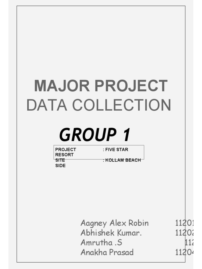 Major Project Data Collection: Group 1 | PDF | Shower | Bathroom