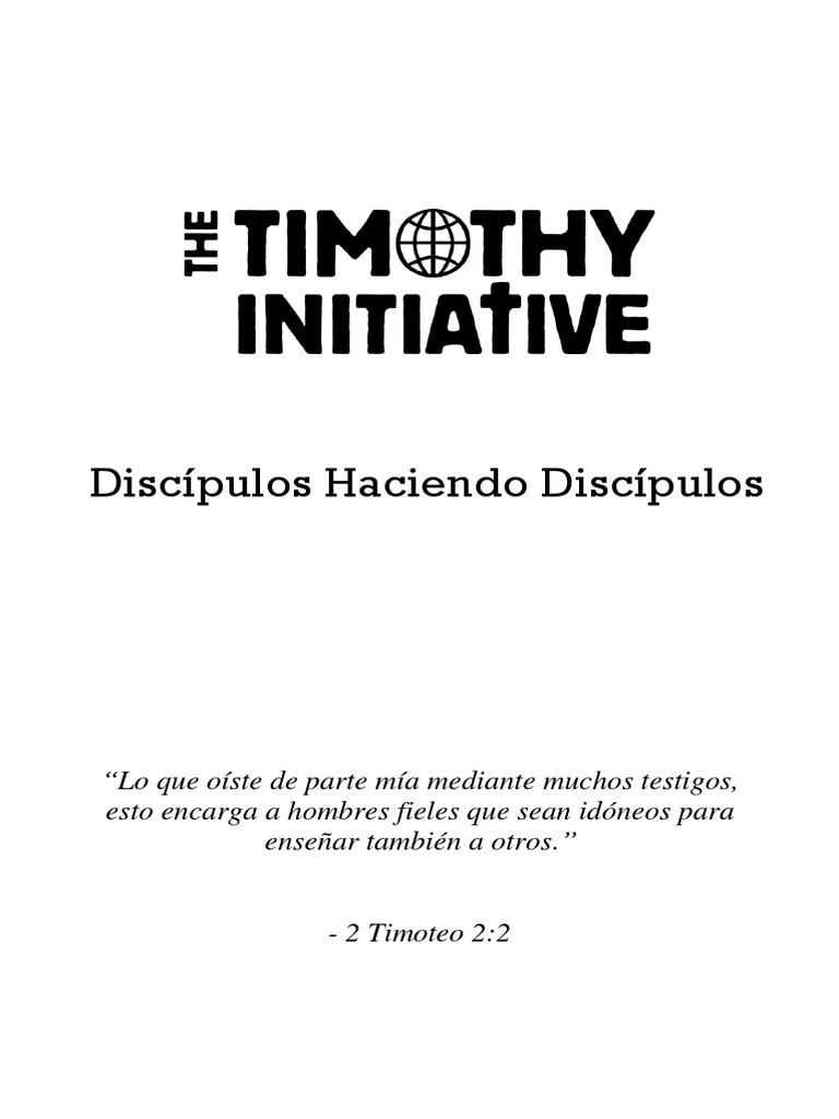 Proyecto Iniciativa Timoteo | PDF | Oración | Jesús