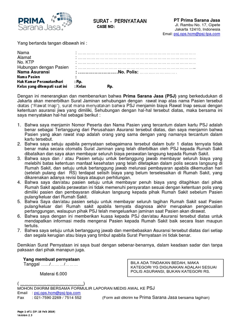 SP Feb 2019 Logo PSJ Baru | PDF | Hukum