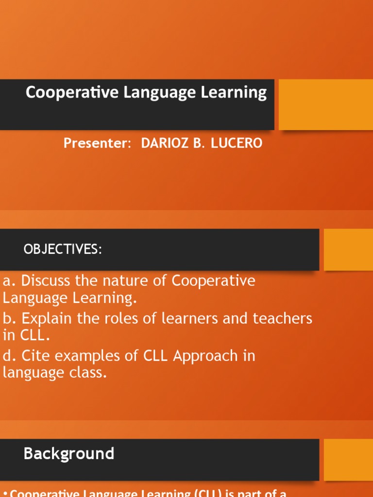 Cooperative Language Learning | PDF | Teaching Method | Learning