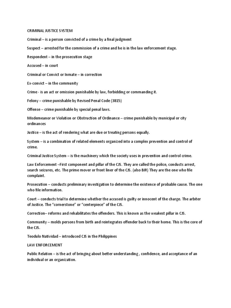 Criminal Justice System | PDF | Crime & Violence | Crimes