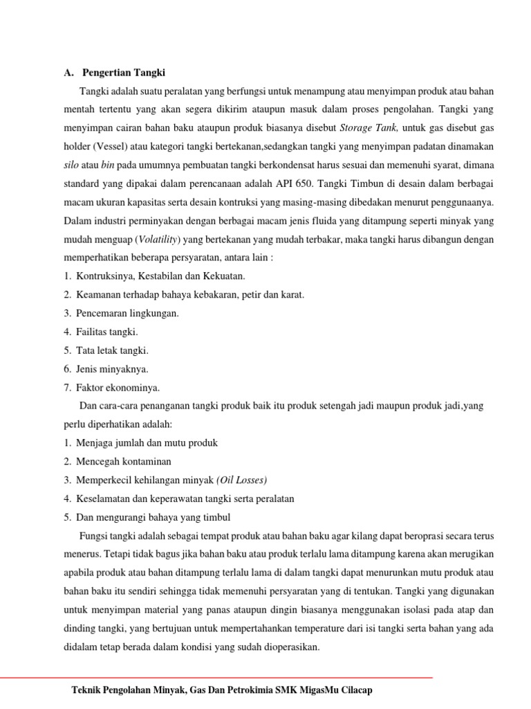 Materi Tangki | PDF