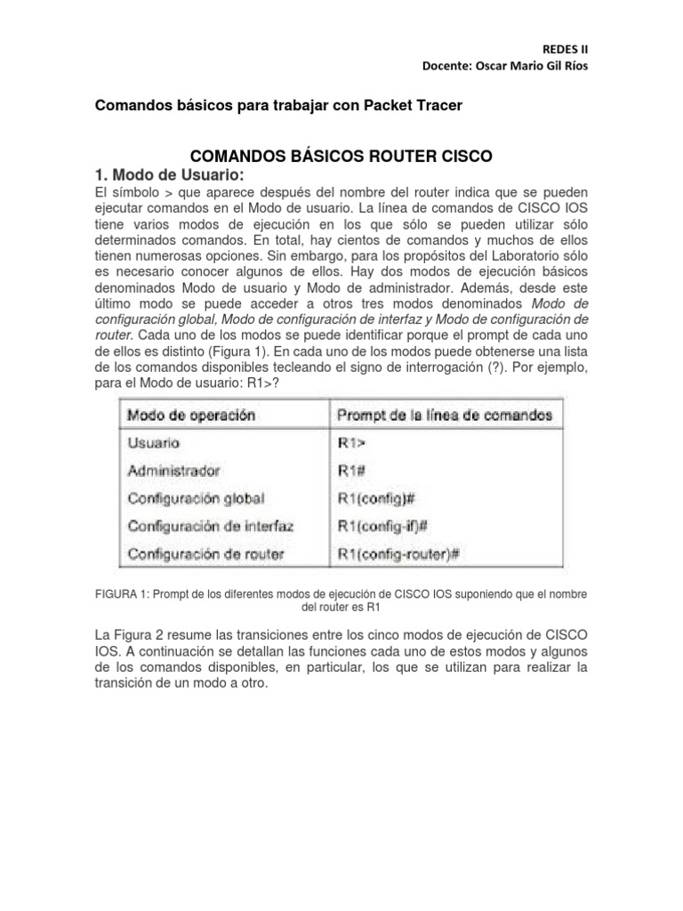 Comandos Basicos - Packet Tracer | PDF | Negocios