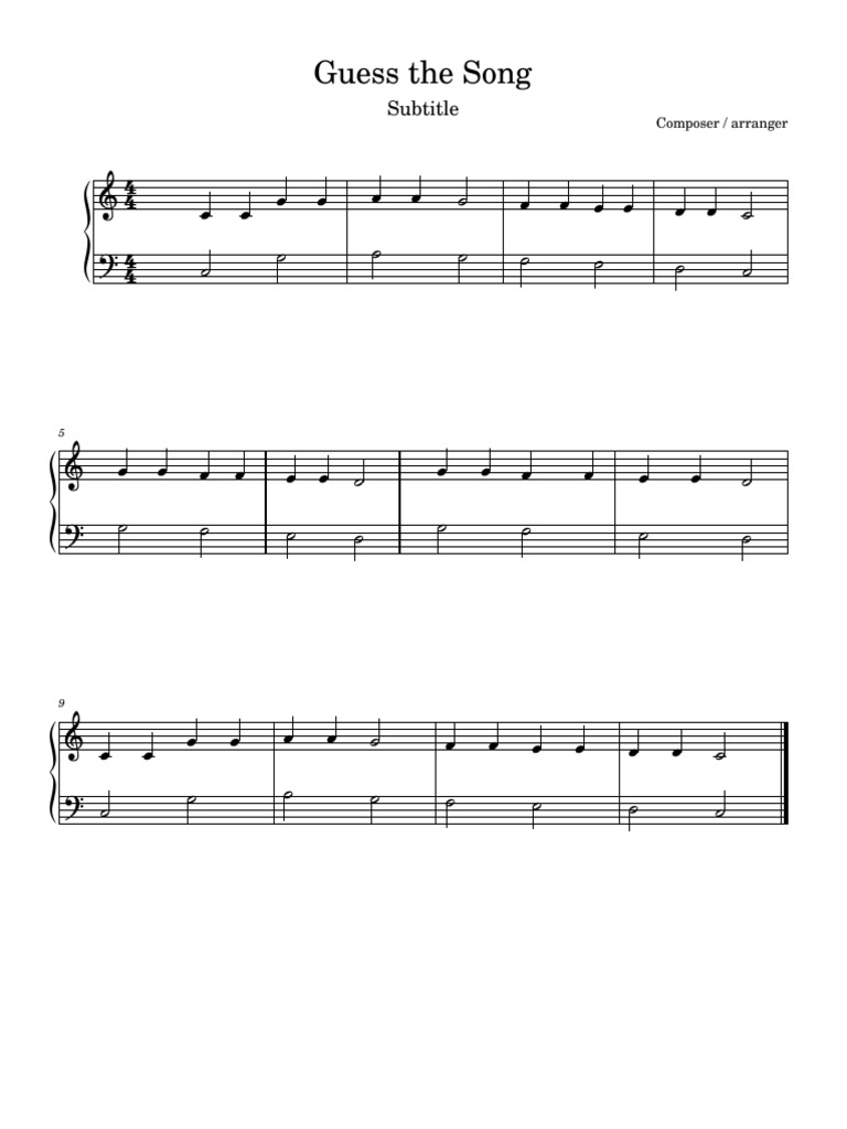 Guess The Song | PDF