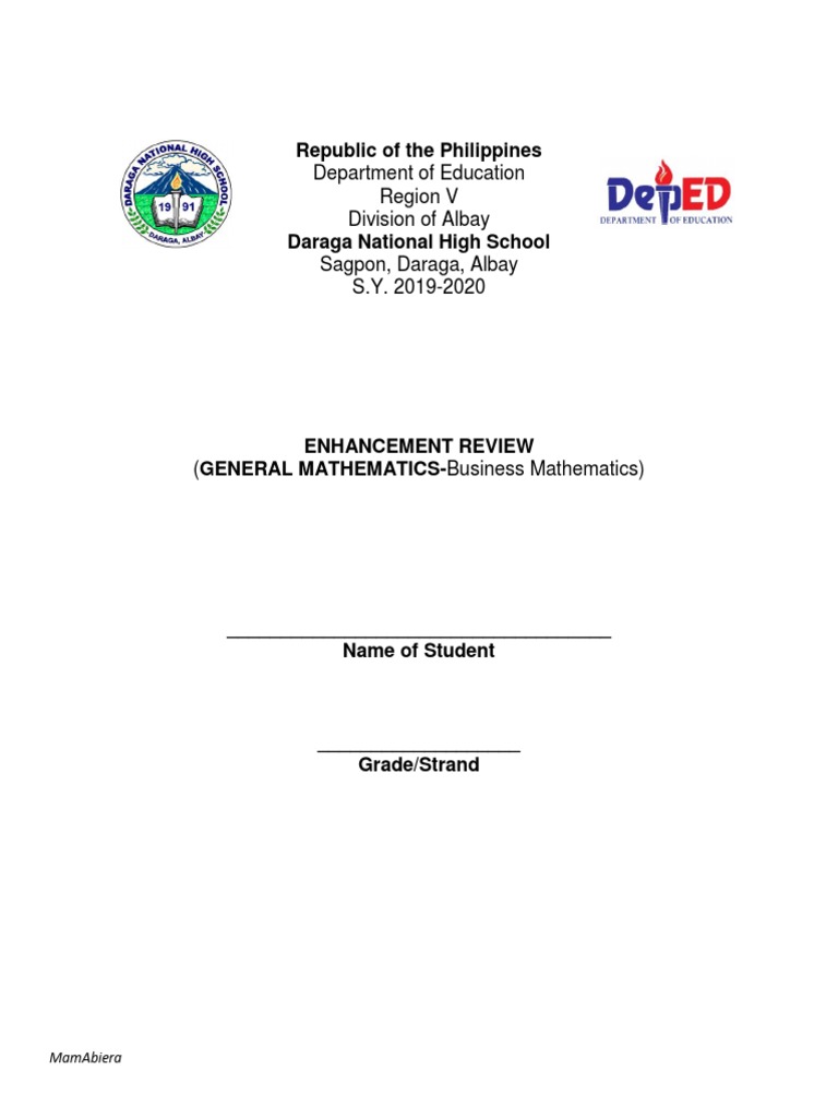 Business Math Reviewer Short | PDF | Interest | Present Value