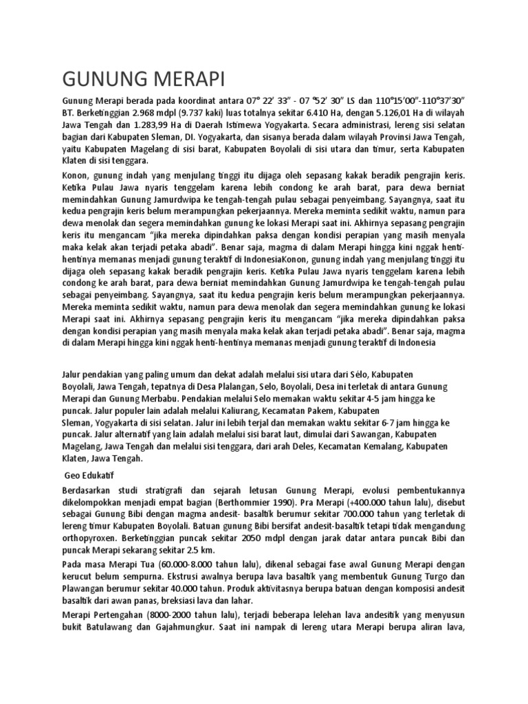 Gunung Merapi | PDF