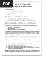 BIOTECHNOLOGY and Its Applications Class 12 | PDF