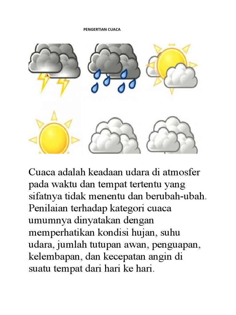 Pengertian Cuaca | PDF