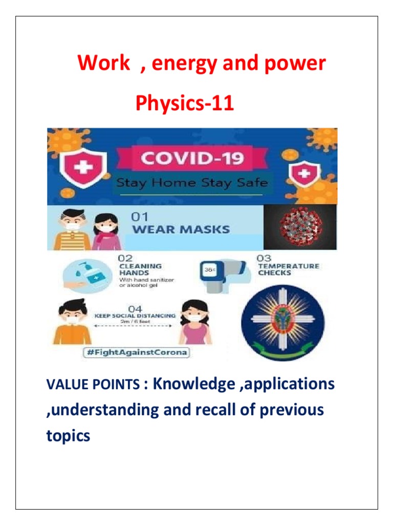 PPT-16, Subject-Physics, Class - 11, Work, Energy and Power | PDF ...