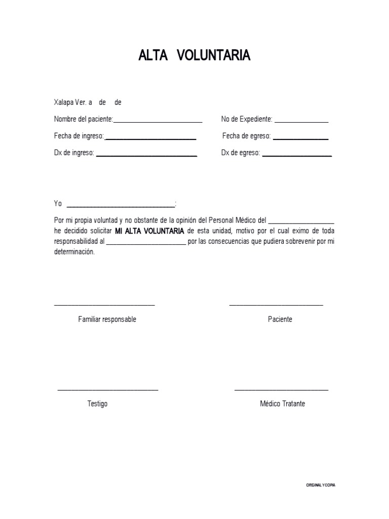 Alta Voluntaria | PDF