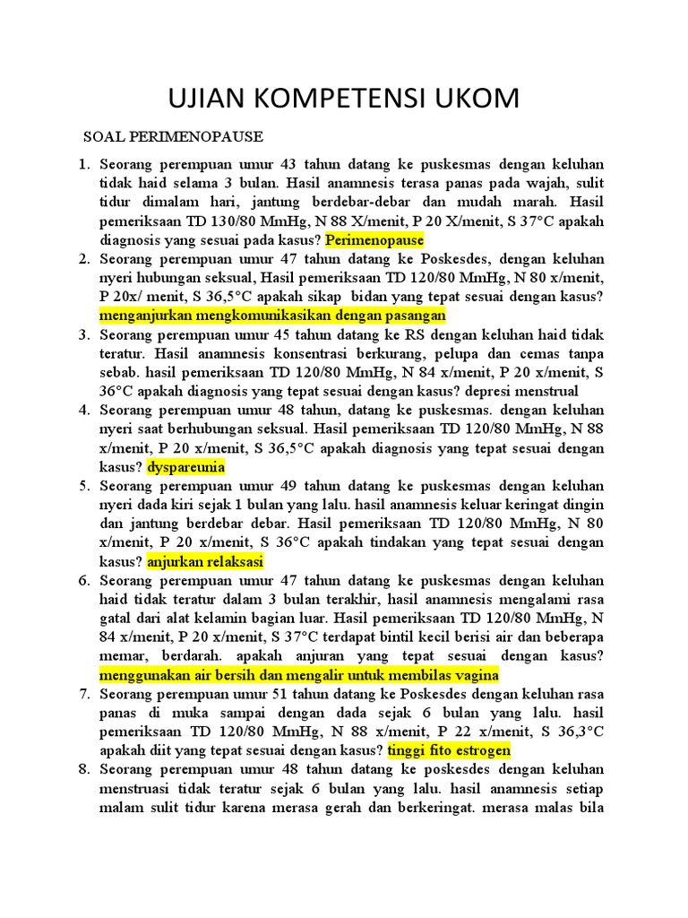 Ujian Kompetensi Ukom | PDF