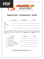 Employee Clearance Form Template | PDF