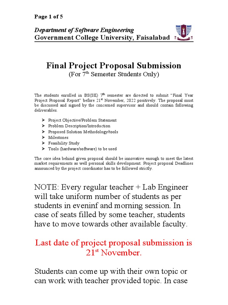 Final Year Project Proposal Submission | PDF | System | Feasibility Study
