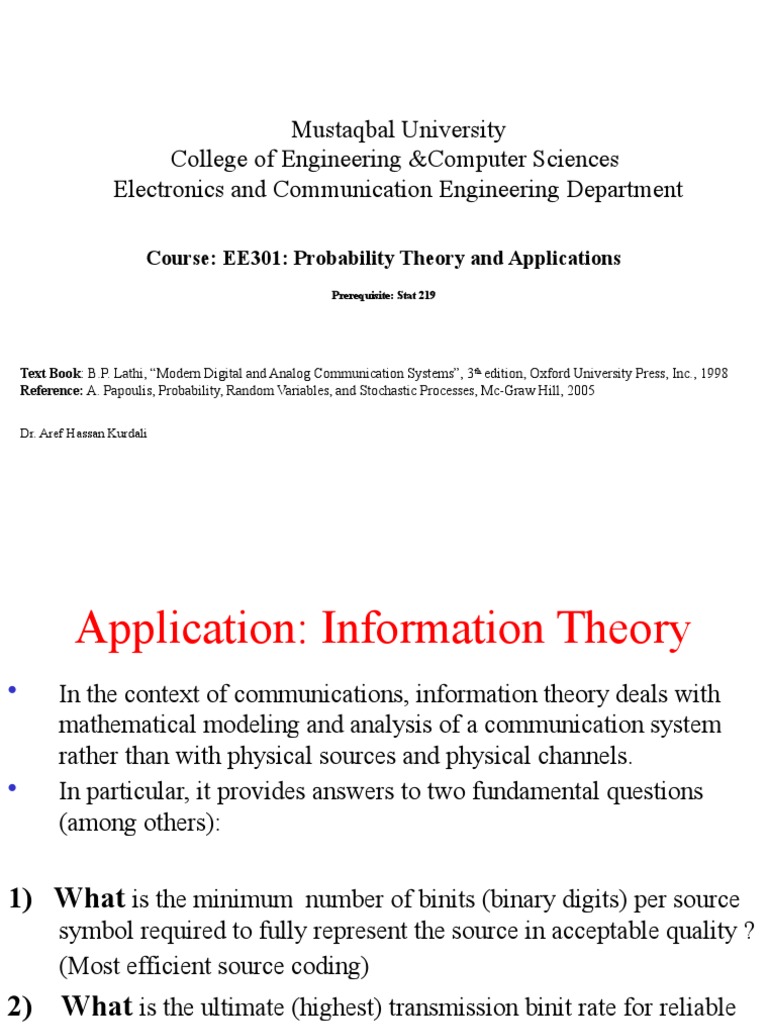 Information Theory and Coding - Chapter 2 | PDF | Code | Data Compression