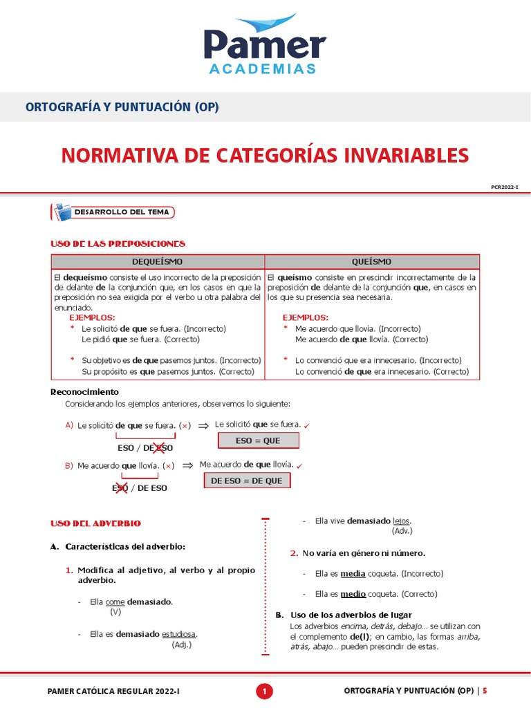 Clase 5 - Op | PDF | Adverbio | Unidades Semánticas