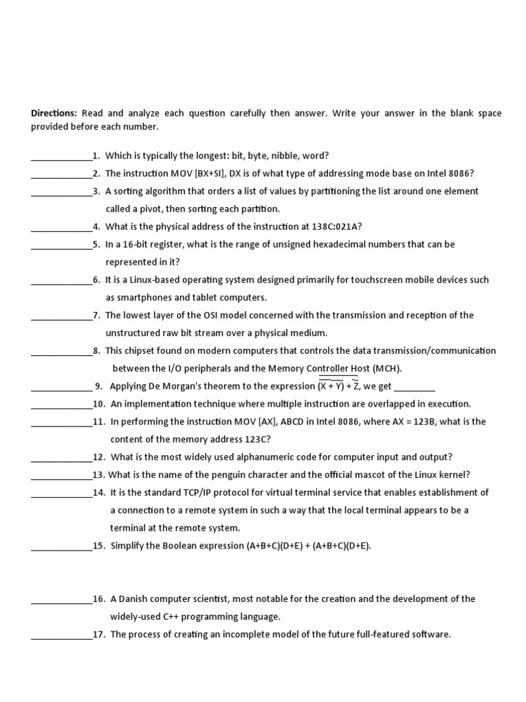 CPE Challenge 2013 Elimination Round Written Exam | PDF | Input/Output ...