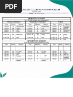 Sample KINDER CLASS PROGRAM 2023-2024 | PDF