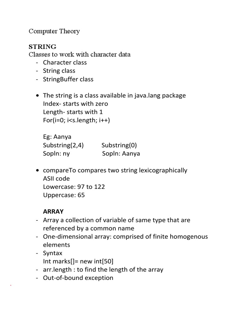 Computer Theory | PDF | Method (Computer Programming) | Class (Computer ...