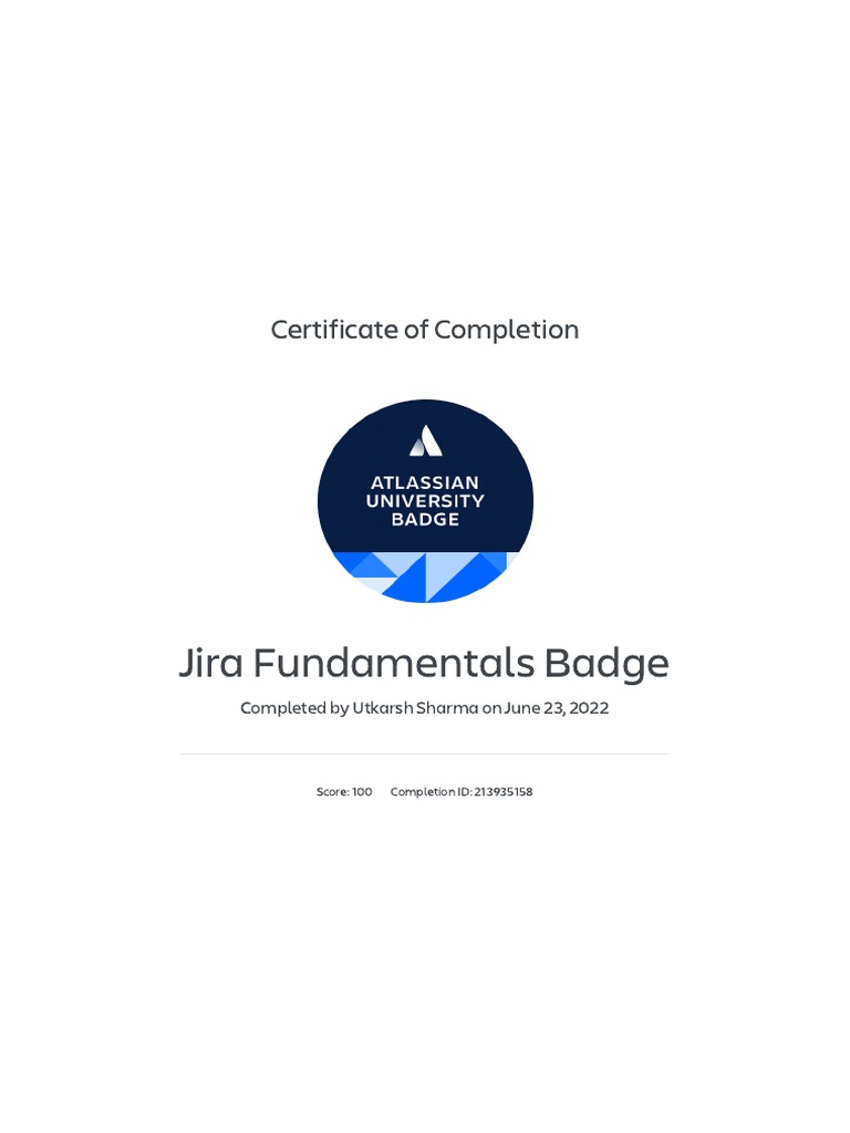 Jira Fundamentals Badge Completion | PDF